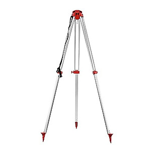 Iglobalbuy Surveying Tripod 65" Extended Height + Aluminum Grade Rod 16.4 Feet, Surveying Tripod Double-sided 5 Section Telescopic Rod Surveryor for Rotary Laser Level Transit Construction