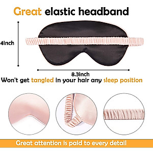 Anime eyes Sleep Mask Silk, Blackout Eye Mask for Sleeping with Adjustable Strap, Travel Yoga Relax (Pink)