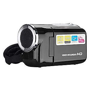 Digital Camera 16MP Compact Camera with LCD Screen Vlogging Video Camera Auto Focus Digital Point and Shoot Time Lapse Camera 4X Digital Zoom for Kids,Students, Teens, Black