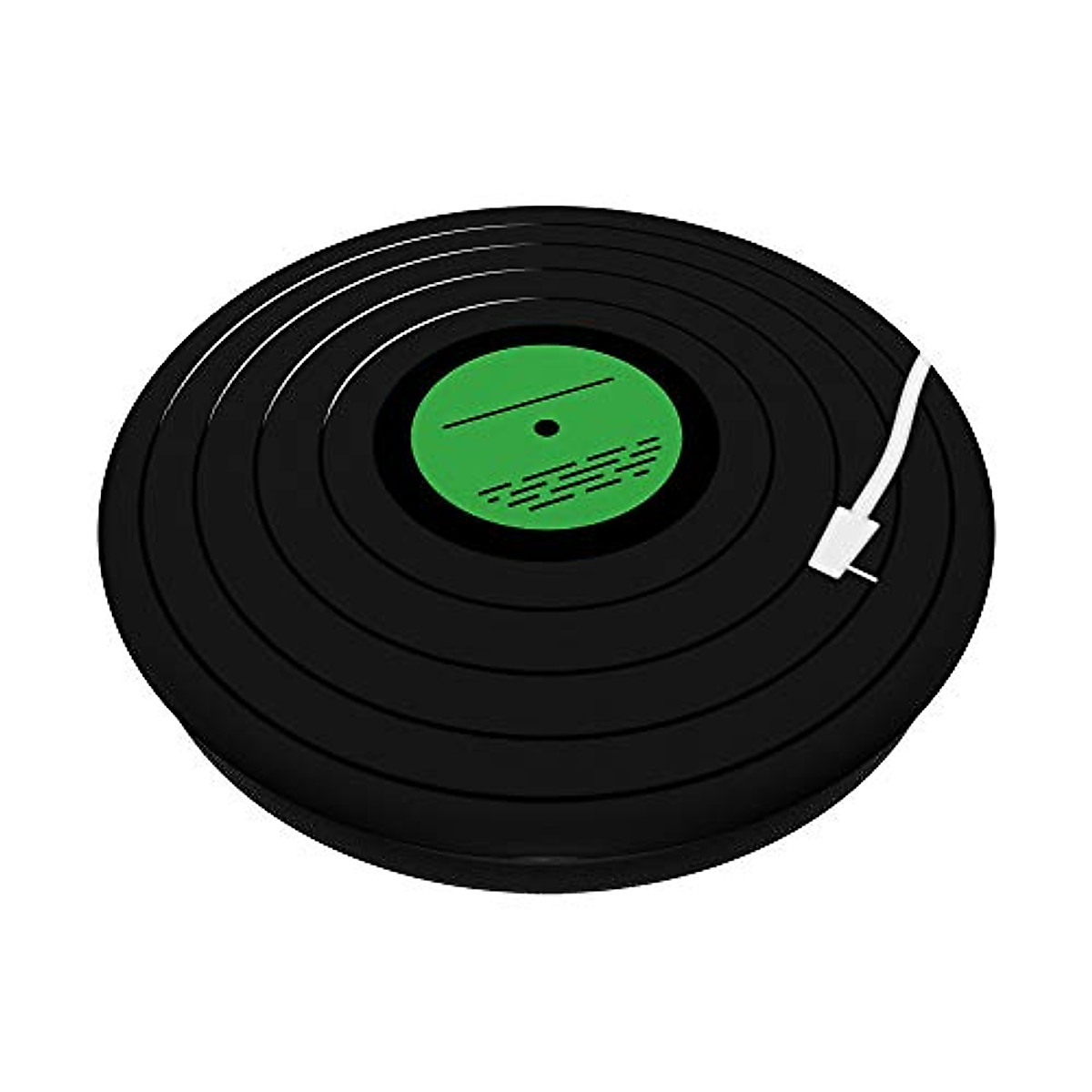 Retro Vinyl Record Player LP Art Green Album Design PopSockets Swappable PopGrip