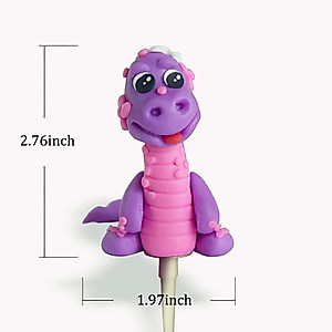 3 Pcs Baby Dinosaur Cake Toppers Miniature Dinosaur Cupcake Inserts for Baby Shower Boys Girls Forest Animals Theme Birthday Party Decor