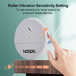 Glass Break Sensor 5 Pack, 125DB Loud Window Alarm Vibration Sensors, Burglar Intruder Entry Alert for Indoor Home Office Security