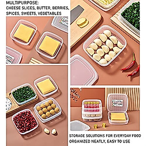 WonLiq 2 Pack-Plastic Cheese Storage Containers with Lids Airtight Keeps Cheese Fresh and Delicious Cheese Container for Fridge BPA Free