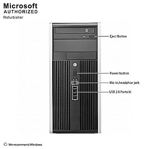 HP Compaq 6300 Pro Minitower PC - Intel Core i5-3470 3.2GHz 8GB 500GB DVDRW Windows 10 Pro (Renewed)