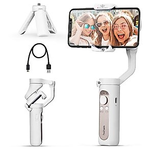 Gimbal Stabilizer for Smartphone, 3-Axis Phone stabilizer with Tripod, Foldable Phone Gimbal for Android and iPhone 14 PRO MAX, Stabilizer for Video Recording with 600° Auto Rotation - hohem iSteady X
