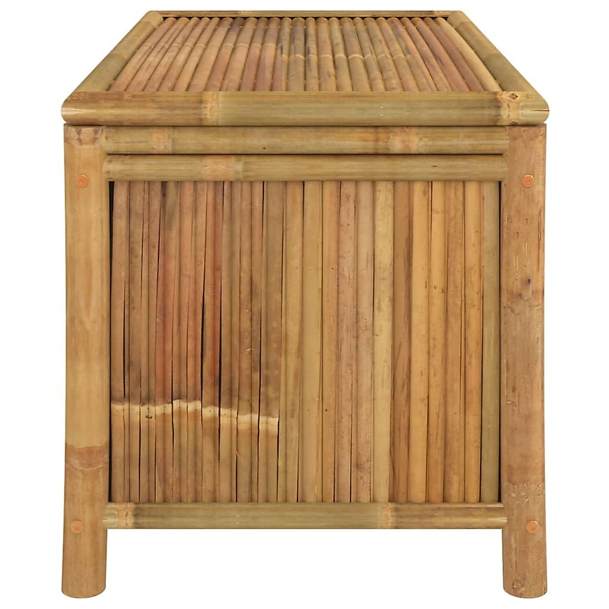 'vidaXL Farmhouse Style Bamboo Garden Storage Box - Versatile Outdoor Storage Bench with Ample Space and Weather Resistance., Brown, 319875