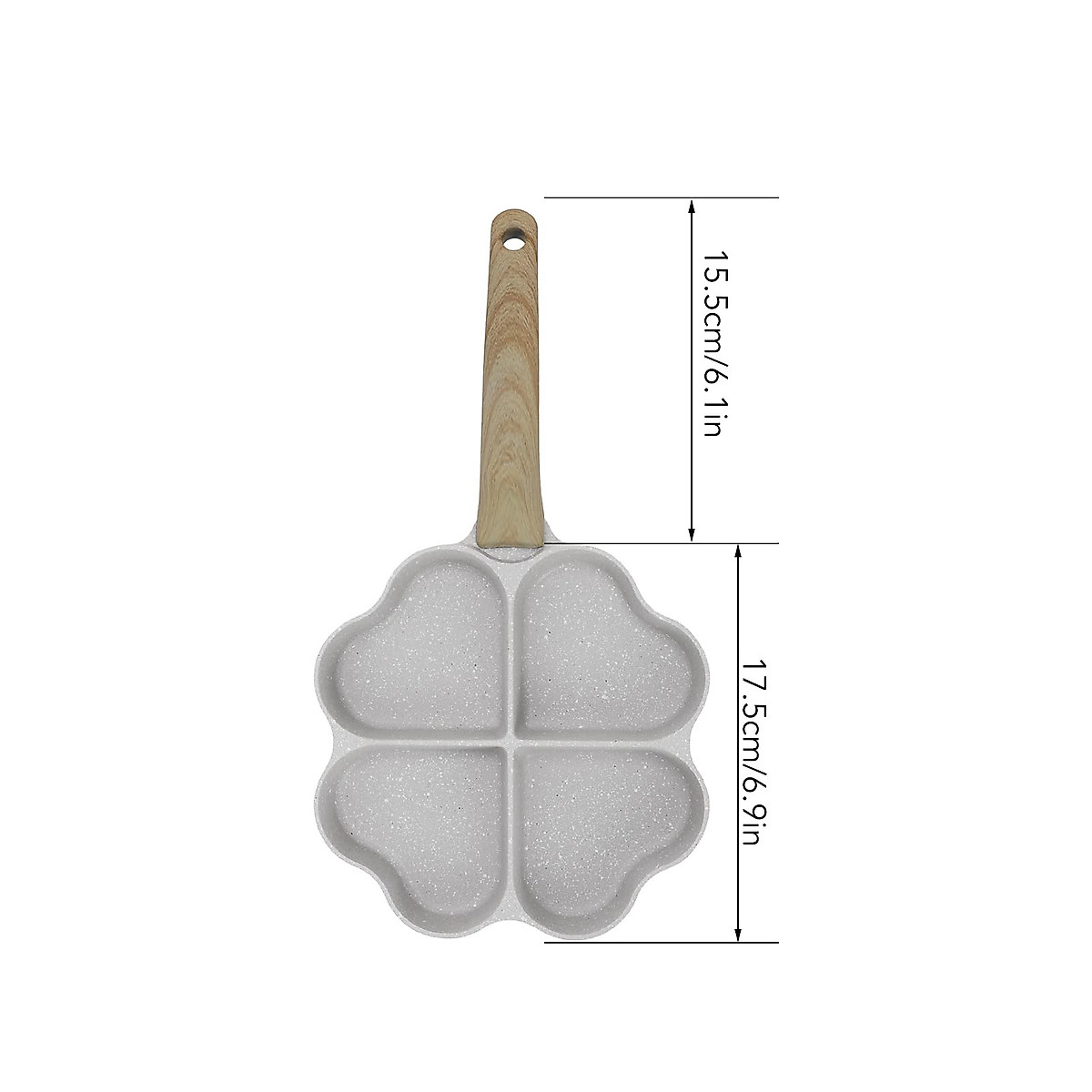 Egg Poacher Pan Nonstick 4 Eggs, Egg Pans Nonstick, 4 Cup Egg Pan Nonstick Egg Frying Skillet Pan Less Smoke Egg Frying Pan Omelette Pan for Eggs, Pancakes, Plett, Crepes (White)