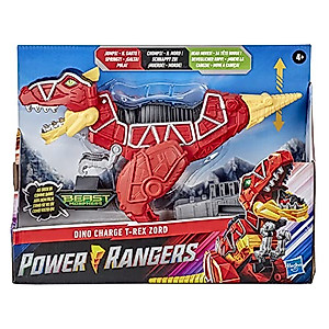 Power Rangers Dino Charge T-Rex Zord Toy Inspired by Special Beast Morphers Episode Red Action Figure Jumps Chomps Head Moves for Kids Ages 4 and Up (Amazon Exclusive)