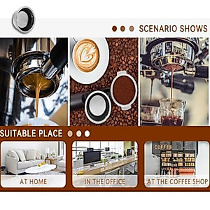 Haofy Coffee Filter Basket, Detachable Coffee Filter Cups Strainer, Stainless Steel Coffee Machine Filter Accessory for Home Office(1)