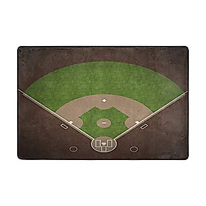 ALAZA American Baseball Field Vintage Area Rug Rugs for Living Room Bedroom 3'x2'