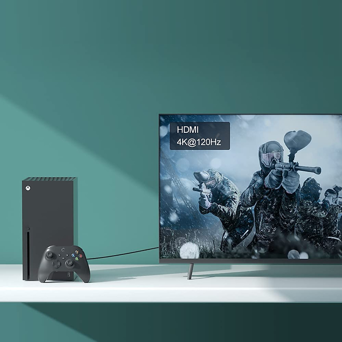 [Ultra High Speed HDMI Certified] Cable Matters Unidirectional Active 8K @60Hz Fiber Optic HDMI Cable 49.2 ft / 15m - Supporting 8K@60Hz 4K@120Hz HDR - Compatible with Xbox Series X, PS5, Apple TV, PC