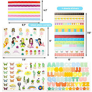 ceiba tree DIY Journal Kit Arts & Crafts Gifts for Teen Girls Ages 8-14 Journaling Scrapbooking Diary Supplies Scrapbook Kit Birthday Gift Ideas for 8, 9 Year Old Girls Kids Teens