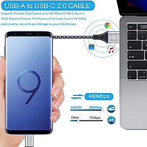 Samsung Type C Charger Cable 3Pack Nylon Braided USB A to USB C Cable 6FT Android Phone Cord for Samsung Galaxy S25 S24 FE A15 A55 S24 A35 A14 5G A13 A23 A33 A54 A53 S24 Ultra S23 Ultra, iPhone 16 15