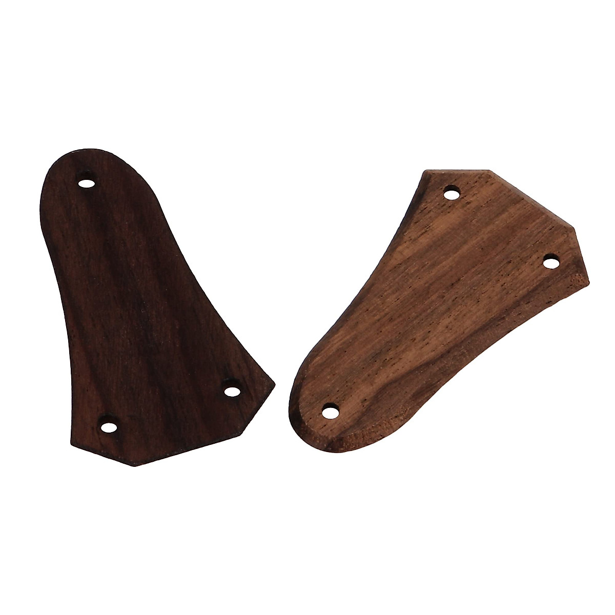 BQLZR Rosewood Guitar Ebony Truss Rod Covers, Both Were Rosewood Beveled Edges, Pre-Drilled Holes (Hole spacing is 40mm and 18mm), 6 Silver Screws Included Pack of 2