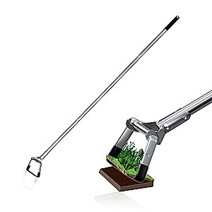 NAMAII 5.3FT/64 INStirrup Hoe Garden Tool, Scuffle Loop Hula Hoes with Adjustable 35-49-64 in Length Bar, Triangle Carbon Steel Head for Gardening, Weeding, Cultivator