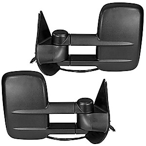 Trail Ridge Tow Mirror Power Heated Textured Black Pair Set for Silverado Sierra
