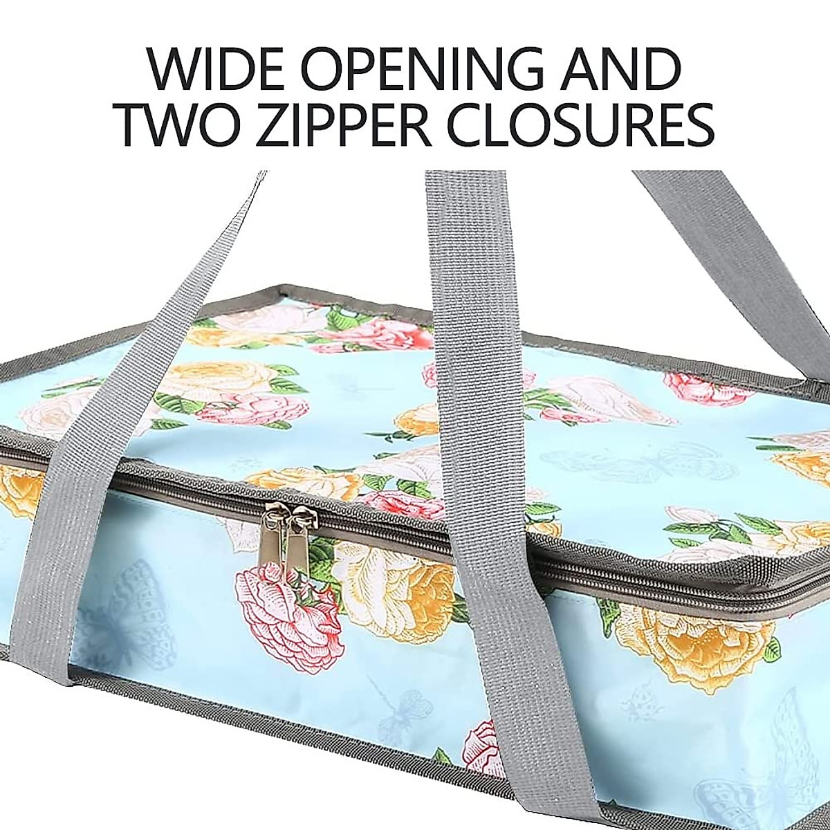 QEES Casserole Carrier For Hot or Cold Food,Casserole Carrier,Pie Carrier,Casserole Dish With Lid and Carrying Case,Insulated Casserole Food Carrier For Travel Party Picnic,Pioneer Woman Dish Carrier