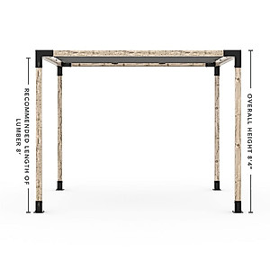 Pergola Kit with Shade SAIL for 4x4 Wood Posts (10x12)