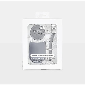 ez pz Mini Cup + Straw Training System - 100% Silicone Training Cup for Infants + Toddlers - Designed by a Pediatric Feeding Specialist - 9 Months+ (Gray)