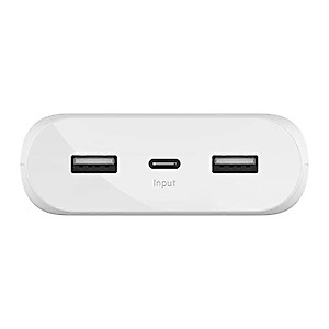 Belkin BoostCharge 20k mAh Power Bank, Portable USB-C Charger, Phone Charger Battery Pack for iPhone 14, iPhone 13, iPhone 12 w/ USB-C Cable Included - White