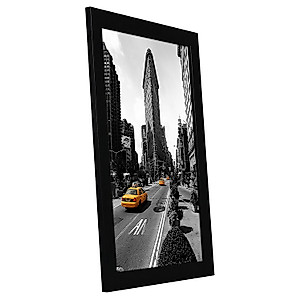 Americanflat 11x17 Picture Frame with Shatter-Resistant Glass - Gallery Style Frame with Engineered Wood - Signature Collection - Photo Frame for Wall Display - Black