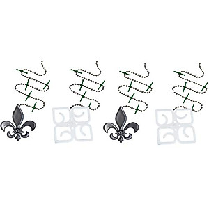 DrainWig Shower Hair Catcher, Disposable Drain Protector, Black and White Versailles, 4 Pack