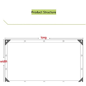 WYYZH Thickened HDPE Shading Net Sunblock Shade Cloth Net Tear Resistant Gazebo Shade Net Garden Sun Shade Net for Plants with Grommets (Color : Blue, Size : 6x10m)