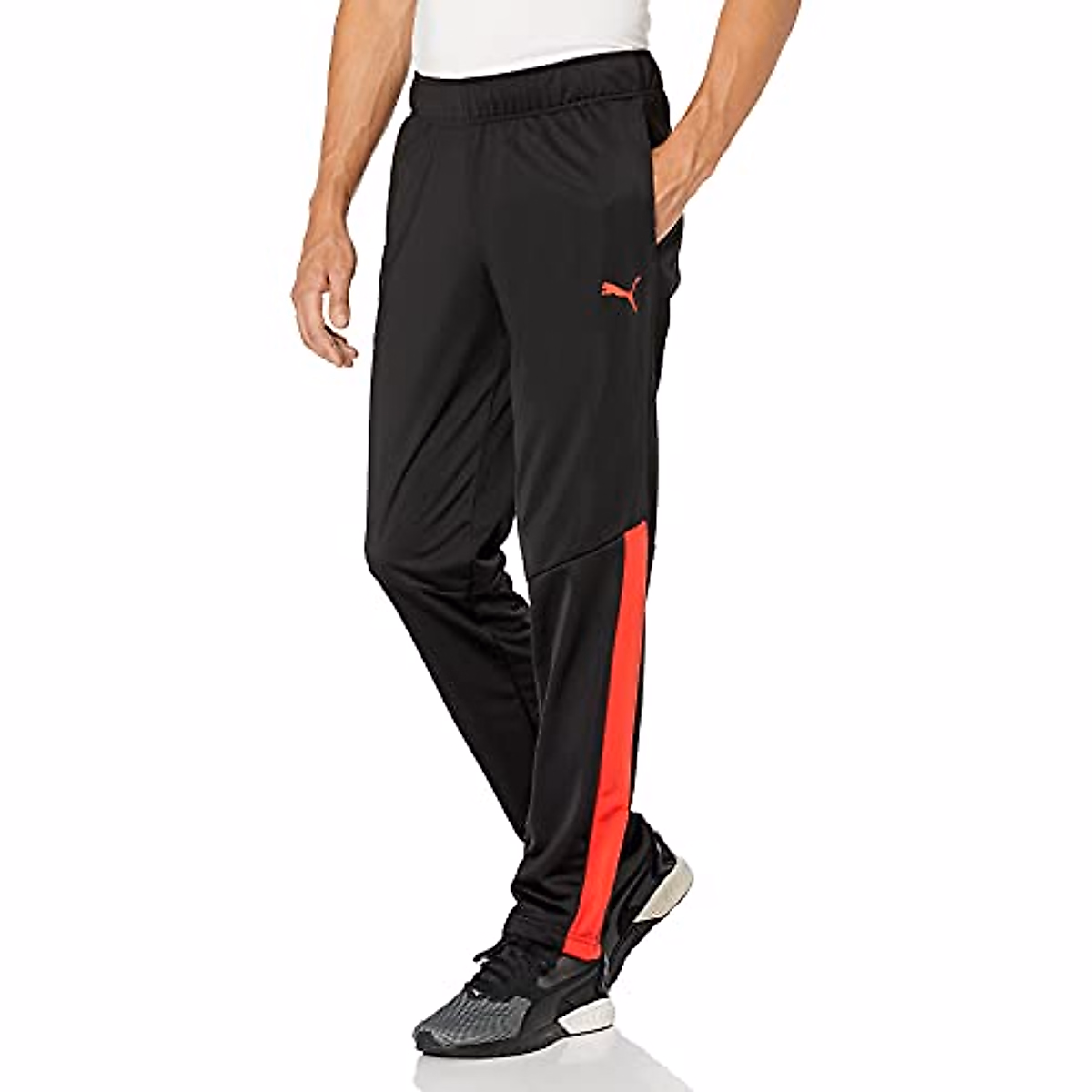 PUMA mens Contrast Sweatpants, Puma Blackhigh Risk, XLarge US