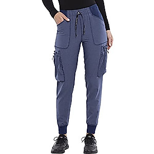 Cherokee iFlex CKK150 Uptown High Rise Jogger by Katie Duke Heather Navy MT