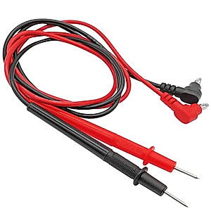 Waziaqoc 1 Pair Banana Plug Multimeter Probe Test Lead Cable, 1000V, Length 60cm, Black & Red