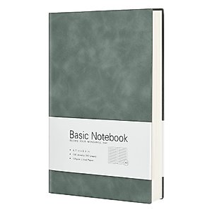 Rantuns Lined Journal Notebook for Work, 200 Pages, Medium 5.7" x 8.3", A5 Notebook Softcover Journal 100 GSM Thick Paper, (Grey Ruled)