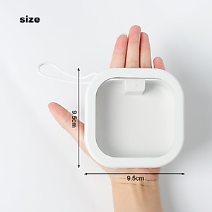 Heliltd 2pcs Hair Tie Organizer Boxes Small Lightweight Portable Hair Tie Holder Organizer Can Be Stackable or Hang for Desktop Bathroom Travel or Small Items Storages (Pink + White)