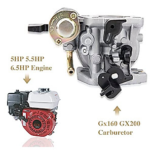 Gx160 Carburetor GX200 Carb Compatible with Honda GX120 GX160 GX200 5.5HP 6.5 HP Small Engine GX160 Carb Replace Part 16100-ZH8-W61