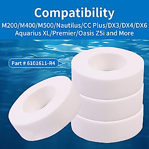 SUNRRA Durable Climbing Ring Replacement for Dolphin Nautilus CC Plus Robotic Pool Vacuum Cleaner, M200/M400/M500/DX3/DX4/DX6 More, Part # 6101611-R4, Replace Dolphin Nautilus CC Plus Parts, 4 Packs