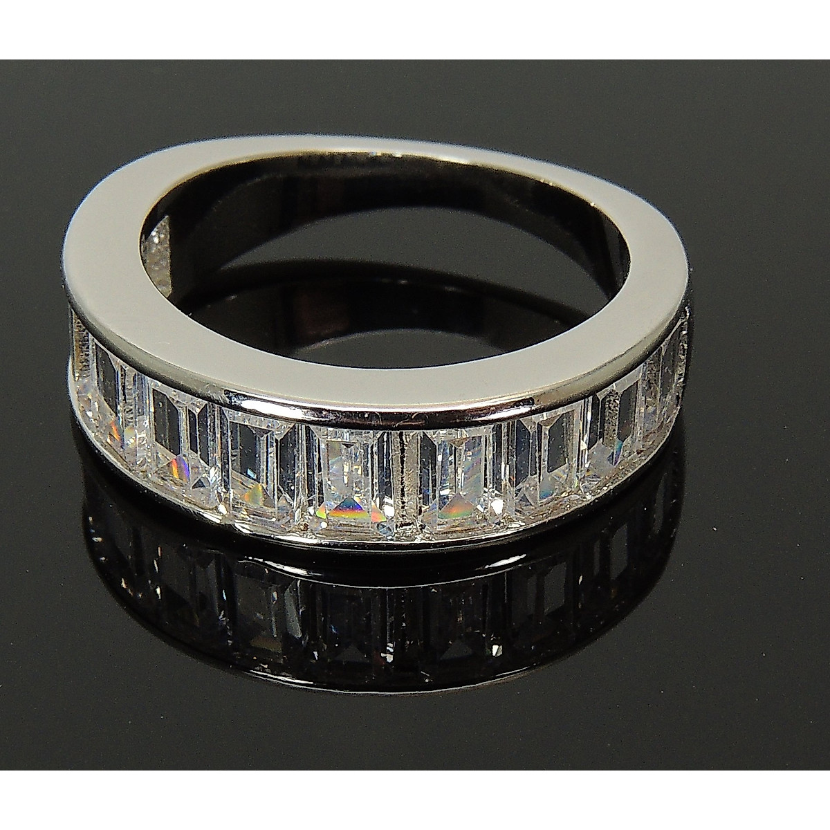 Ginger Lyne Collection Eternity Baguettes Anniversary Wedding Band Ring for Women