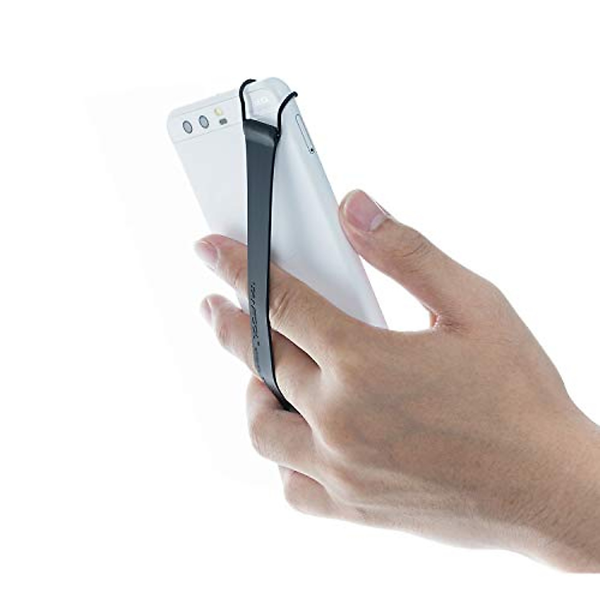 WANPOOL Universal Non-Slip Silicon Hand Strap Grip Compatible with iPhone 14 Pro Max / 13 Pro / 12 / 11 / Xs Max / Xs / XR / X / 14 Plus / 8 / 7 Plus / 7 and Galaxy S22 and Other Smartphones - Black