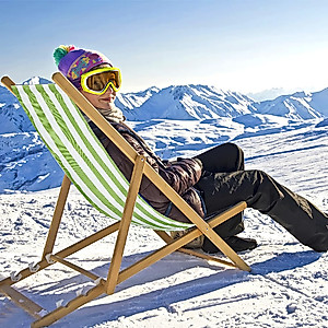 AHANDMAKER Beach Sling Chair Replacement Canvas, Olive Drab and White Stripes Lounge Chair Replacement Canvas Casual Simple Sling Chair Replacement Fabric for Beach Chair Sling Chair (44.88x17.13inch)