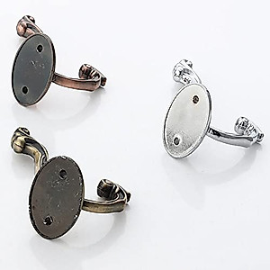 XUEBEI Pack of 4 Vintage Style Antique Hooks Rustic Coat Hooks Aluminum Heavy Duty Wall Hooks for Hanging Coats, Purse & Clothes in Hallway, Closets, Bathroom