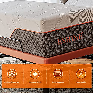 ESHINE 14 Inch Memory Foam Hybrid Mattress - 319 Independent Pocket Innersprings - Mattress in a Box - Edge Support - Medium Firm Mattress, Twin XL