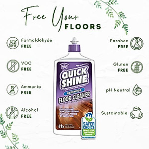 Quick Shine 2 Pack Smart Combo & Sustainable Hard Surface Floor Mop Refill Mop Pad Cover, 12" W x 6" D x 1/2" Thick