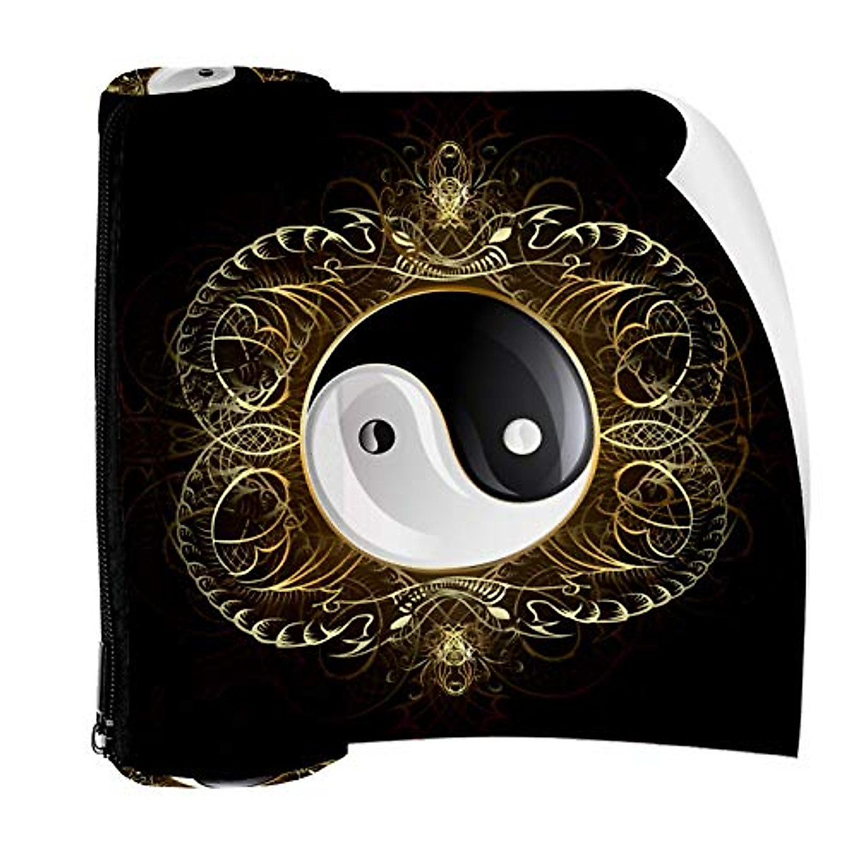 Symbol Yin Yang Pattern Pencil Bag Pen Case Stationary Case Pencil Pouch Desk Organizer Makeup Cosmetic Bag for School Office