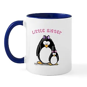 CafePress Little Sister Penguin Mug Ceramic Coffee Mug, Tea Cup 11 oz