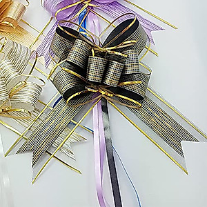 WDHHNP 10 PCS Gift Bows, Pull Bow Ribbon Pull Bows for Christmas Wedding Baskets, Ribbon Bow to Wrap Box or Floral Decoration