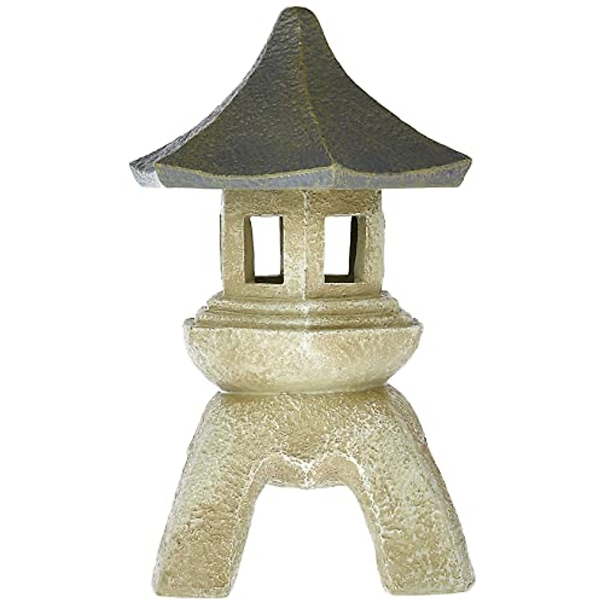 Design Toscano NG29869 Asian Decor Pagoda Lantern Statue, Medium, Two Tone Stone Finish