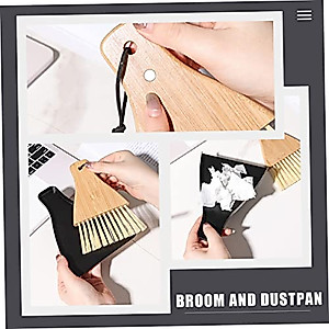 IWOWHERO 1 Set Desktop Broom Multi-Function Mini Dustpan Kid Broom Portable Whisk Broom Dustpan and Broom Cleaning Supply Broom Dustpan Broom Multi-Function Dust Pan Hand Broom