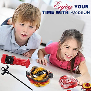 Bey Battle Evolution Blade Turbo God Bay B-150 Booster Union Achilles Cn.Xt+Retsu Gyro Starter Set Red Sword Launcher Grip Batting Top Games Accessories Bey Burst Gaming Tops Spinning Toy Gift for Boy