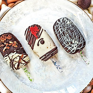 20 Pieces Reusable Acrylic Popsicle Sticks 4.5 Inch Popsicle Mold Sticks for DIY Ice Pop, Cake Pop,Candy Desert Making Crafts (Colorful)