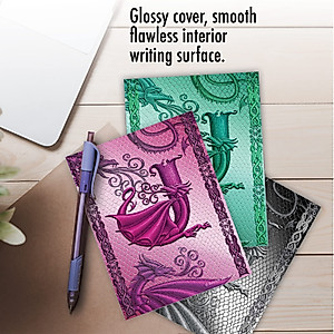 The Best Card Company - 20 Assorted Colored Monogram Blank Notecards, Personal Stationary Bulk Box Set 4 x 5.12 Inch w/Envelopes, Miss you and Just Because Notes - Dragon Initials J AM10319OCB-B2x10
