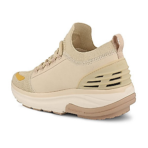 GDEFY Women's MATeeM Cross-Trainer 9.5 M US - Hybrid VersoShock Performance Pain Relief Comfortable Shoes with Support Beige,Gold