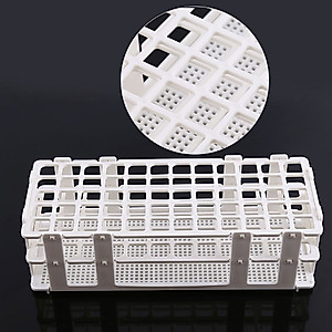 1pc Plastic Test Tube Rack 60 Holes Holder Storage Stand 3 Layers 16mm Hole Detachable for Lab 25 x 10.6 x 6.5cm